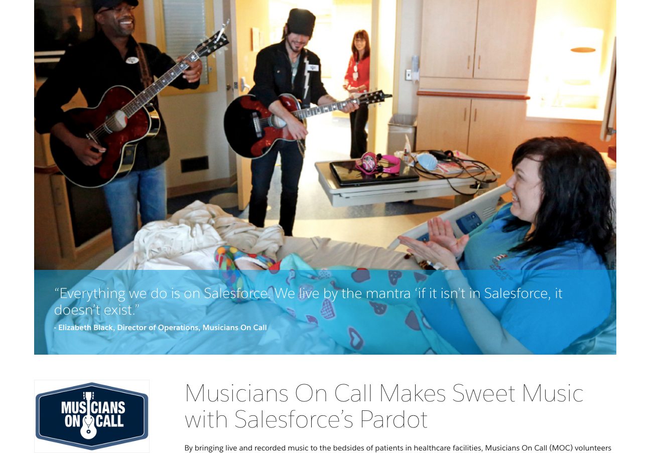 Musicians On Call Featured By Salesforce Success Stories - Musicians On ...